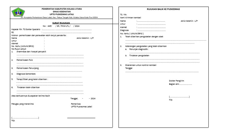 Format Rujukan Latali 2024 | PDF
