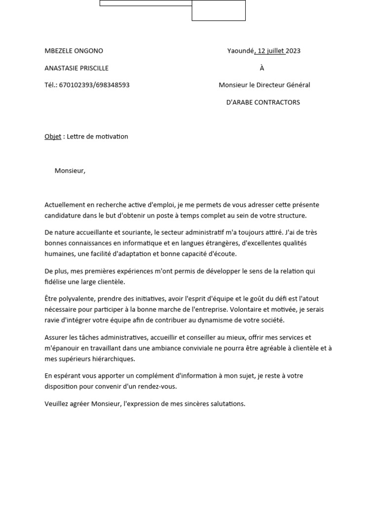 Demande D'emploi Secrétaire | PDF