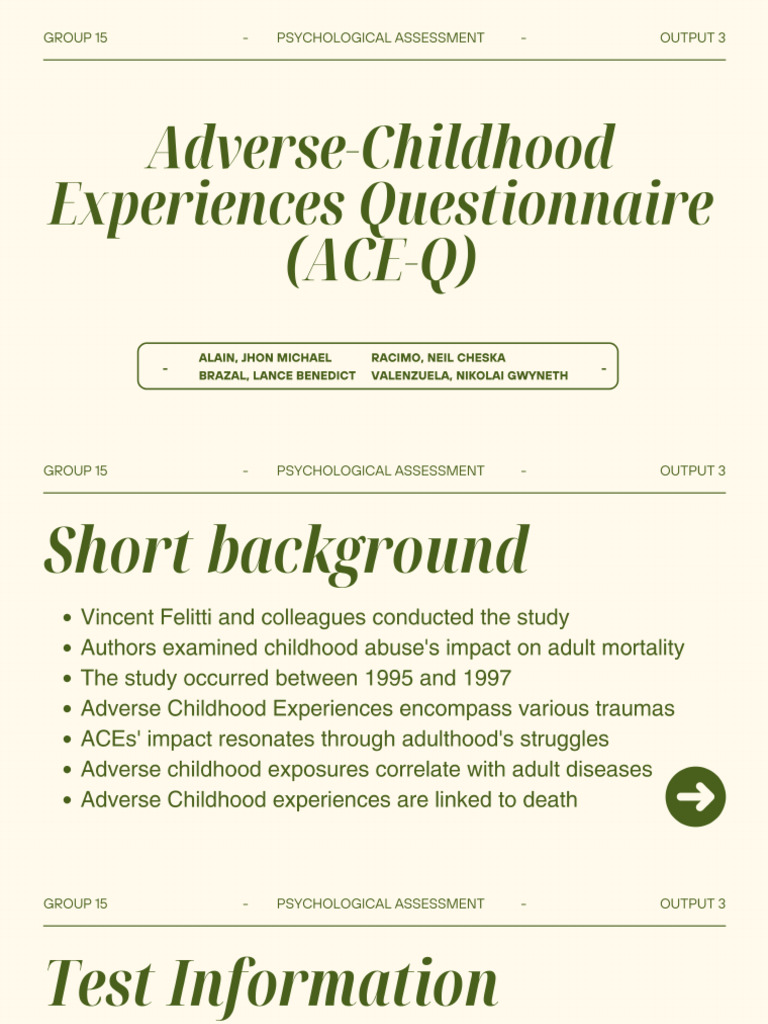 Psychological Assessment Questionnaire | PDF