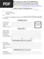 Hostel Application Form Template | PDF