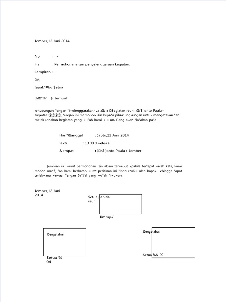 Dokumen - Tips - Surat Ijin Kegiatan RT RW | PDF