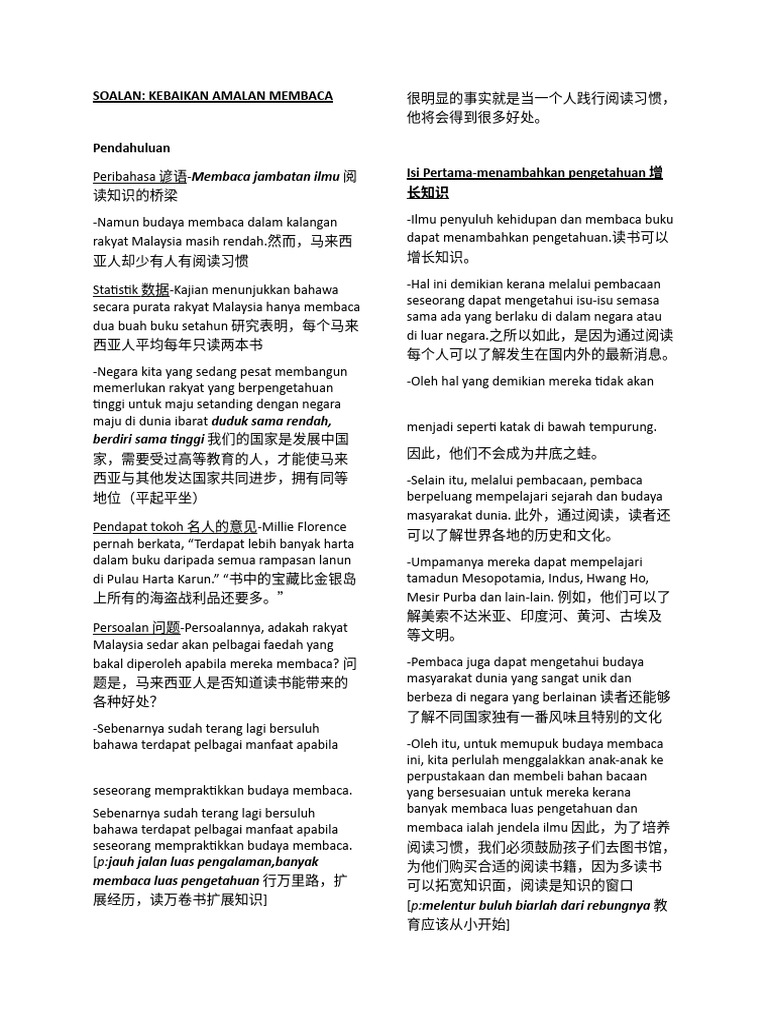 Kebaikan Amalan Membaca | PDF