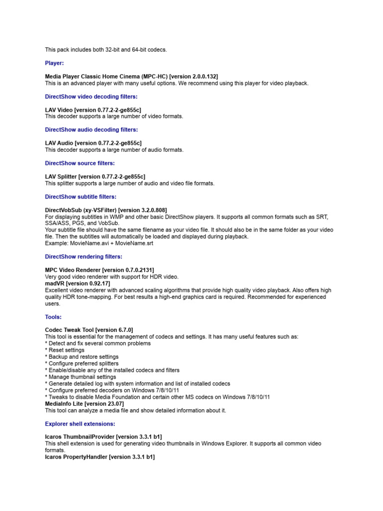 contents | PDF | Codec | Computing