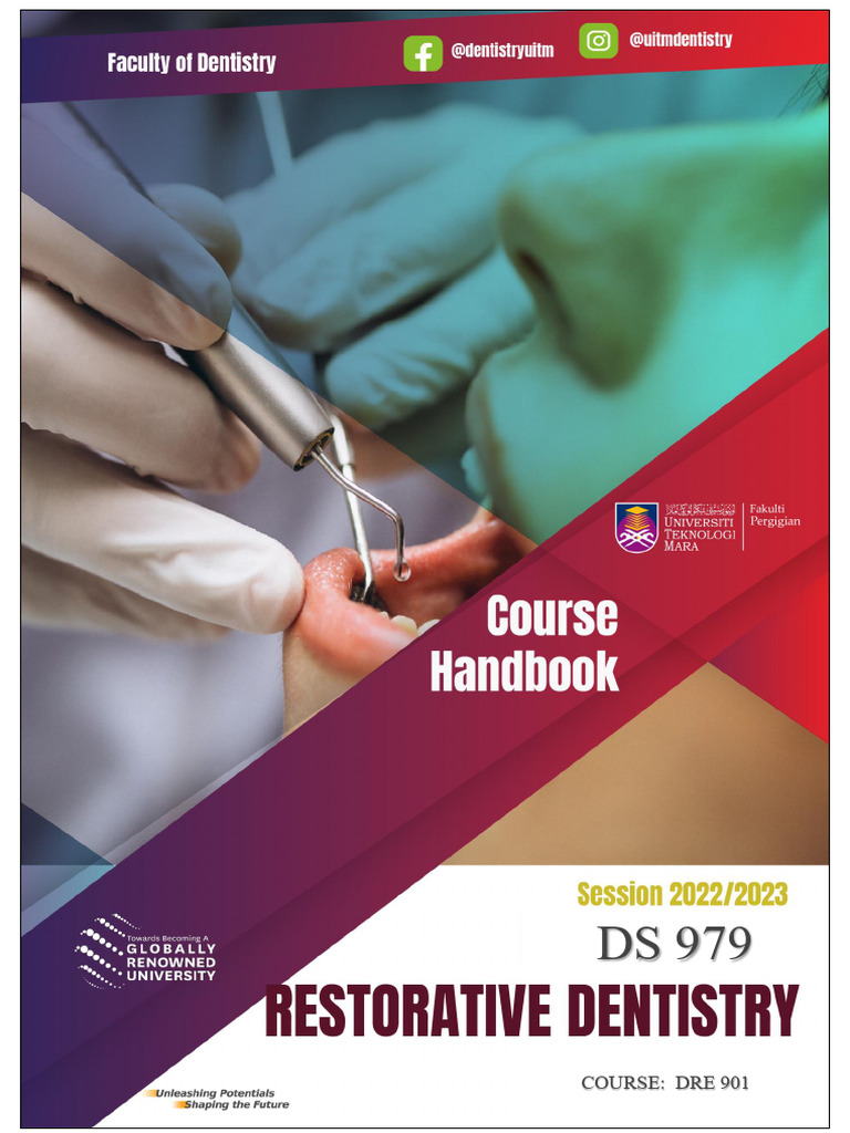 Student Handbook For Doctor in Restorative Dentistry 20222023 | PDF ...