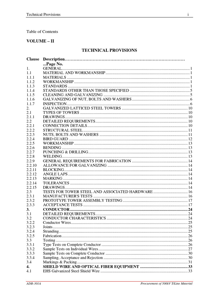Technical Provisions 301A | PDF | Insulator (Electricity) | Steel