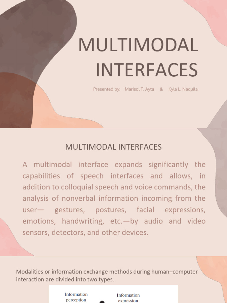 Multimodal Interfaces Ayta Naquila | PDF | Human–Computer Interaction ...