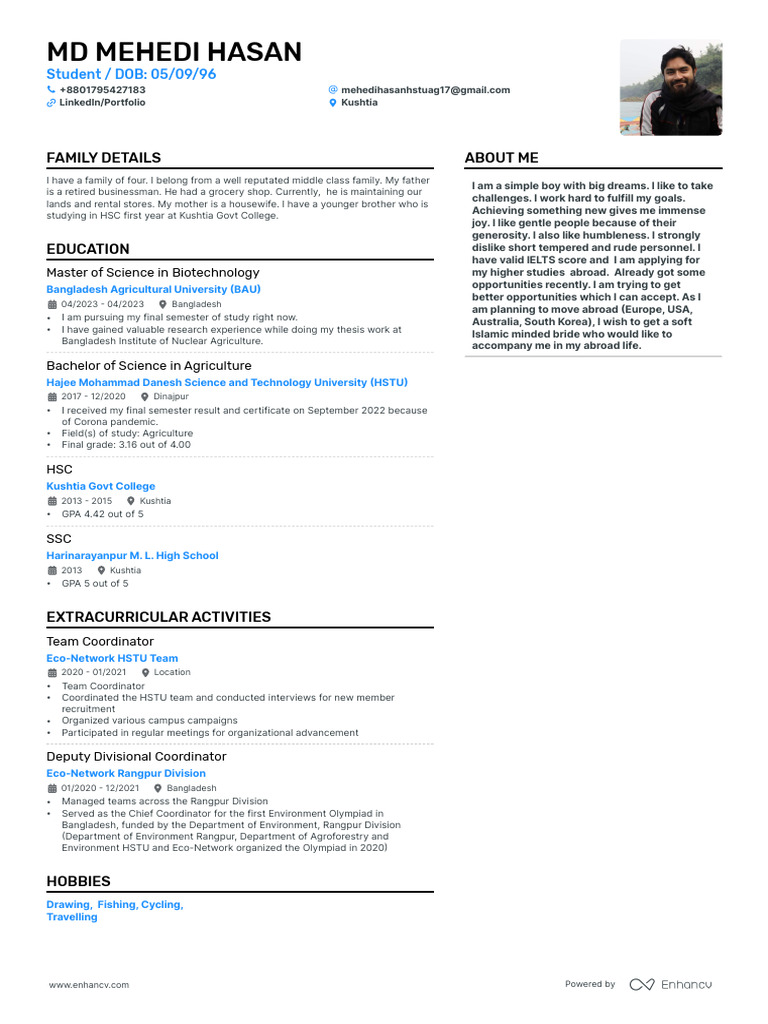 MD Mehedi Hasan Resume | PDF