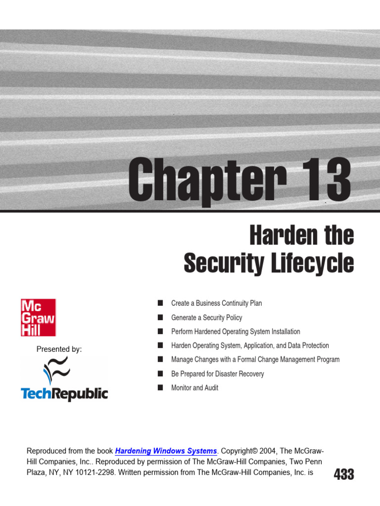 Chapter - 13 - Harden The Security Life Cycle | PDF | Windows 2000 | Microsoft Windows
