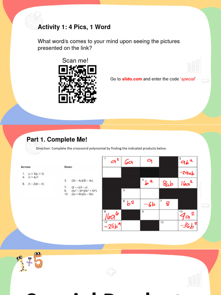 Special Products of Polynomials Guide | PDF | Polynomial | Algorithms