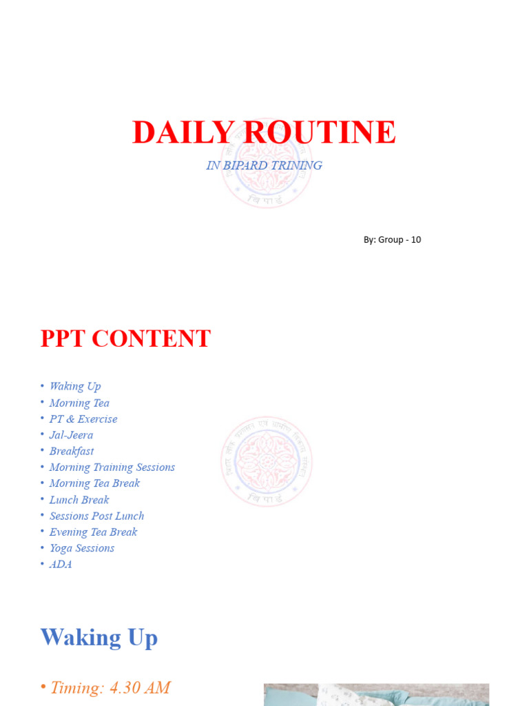 DAILY ROUTINE Group - 10 | PDF | Self-Improvement