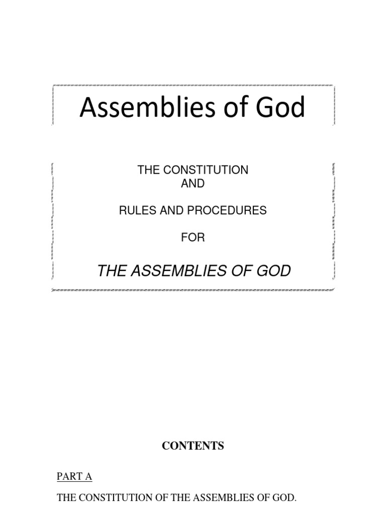 AOG Constitution-2 | PDF | Elder (Christianity) | Jesus