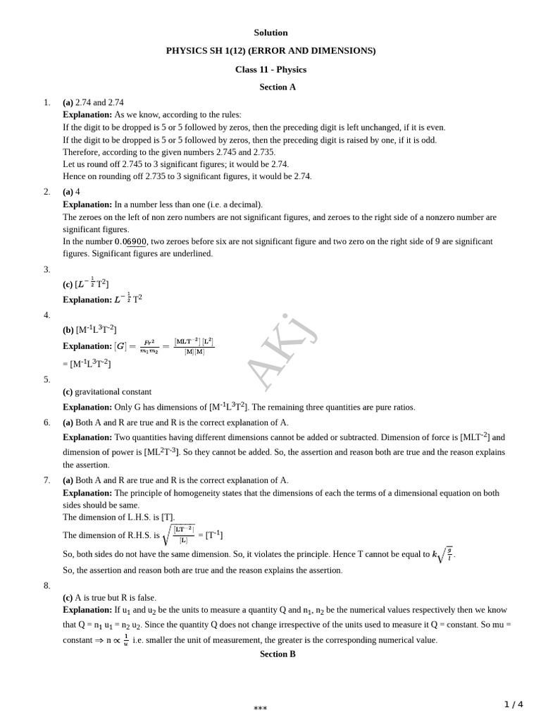 Solution 1331153 | PDF | Physical Quantities | Quantity