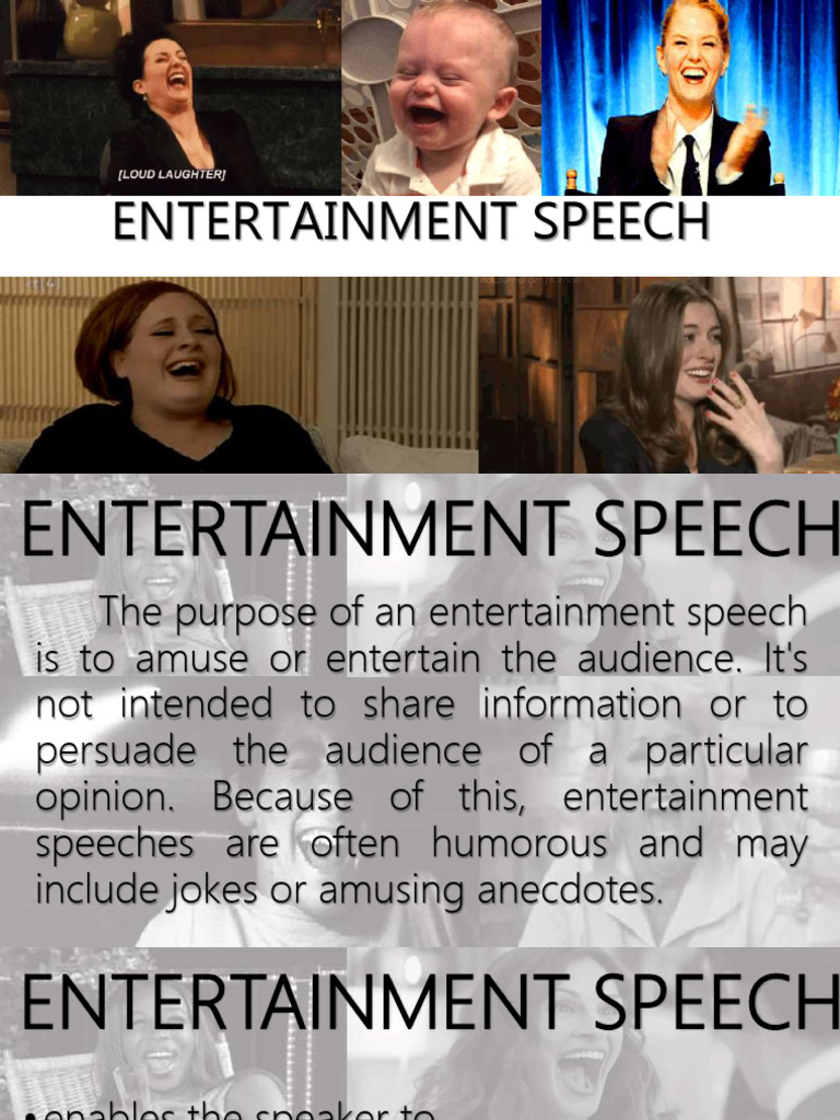 Entertainment Speech | PDF