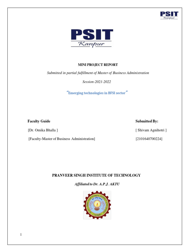 Shivam Agnihotri Second Semester Project | PDF | Banks | Insurance