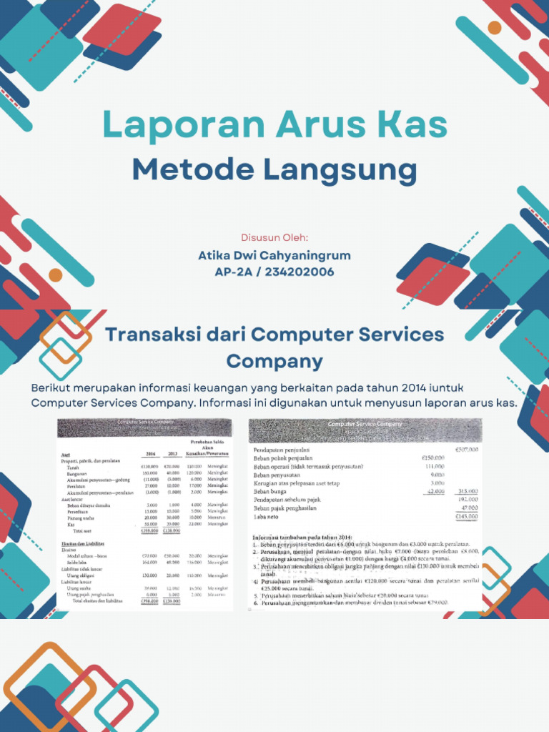 Laporan Arus Kas Metode Langsung | PDF