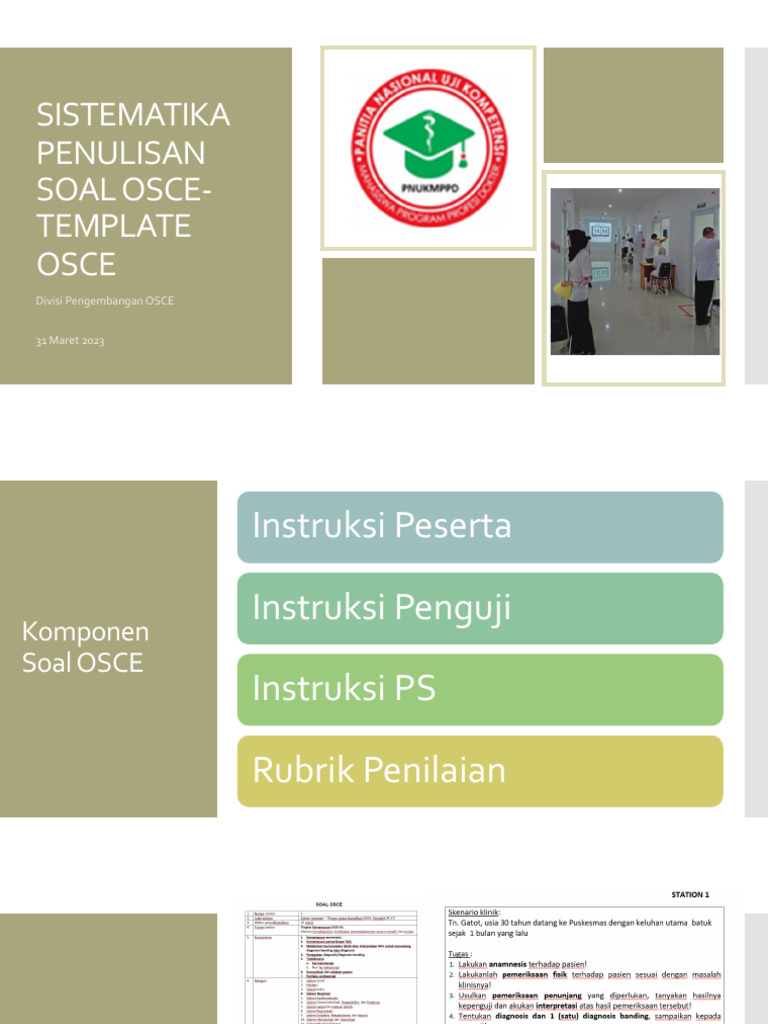 MATERI WORKSHOP IBA OSCE 5-SISTEMATIKA PENULISAN SOAL OSCE_2021-instruksi penguji | PDF