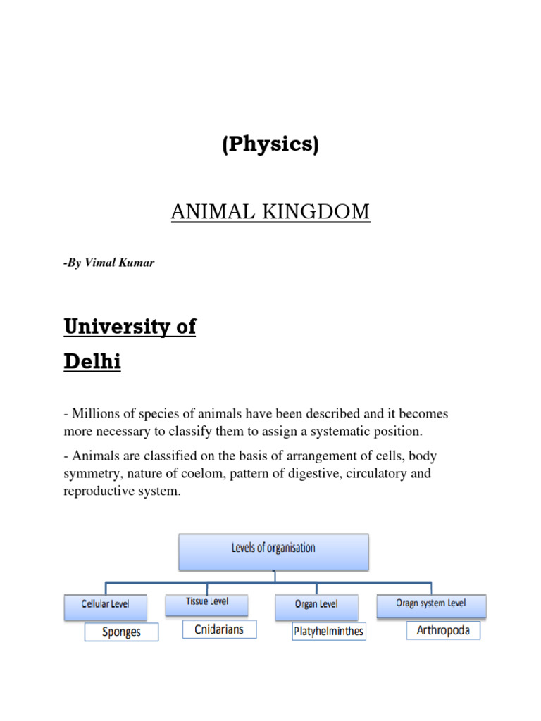 ANIMAL KINGDOM | PDF | Zoology