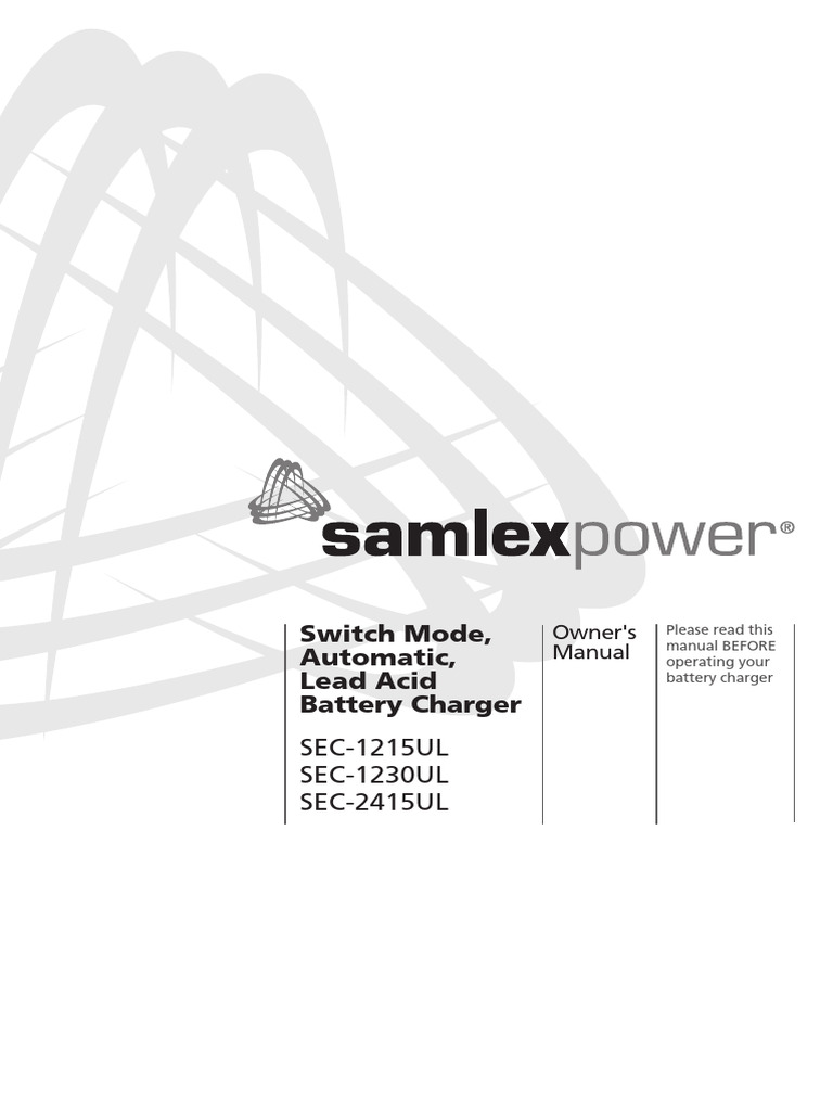 SEC 1215 1230 2415UL 0920 - Hrez | PDF | Battery Charger | Direct Current