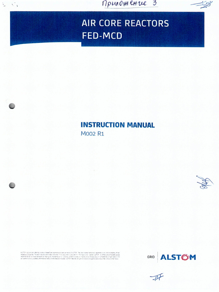 Air-Core Reactor Instruction Manual | PDF | Screw | Electrical Connector