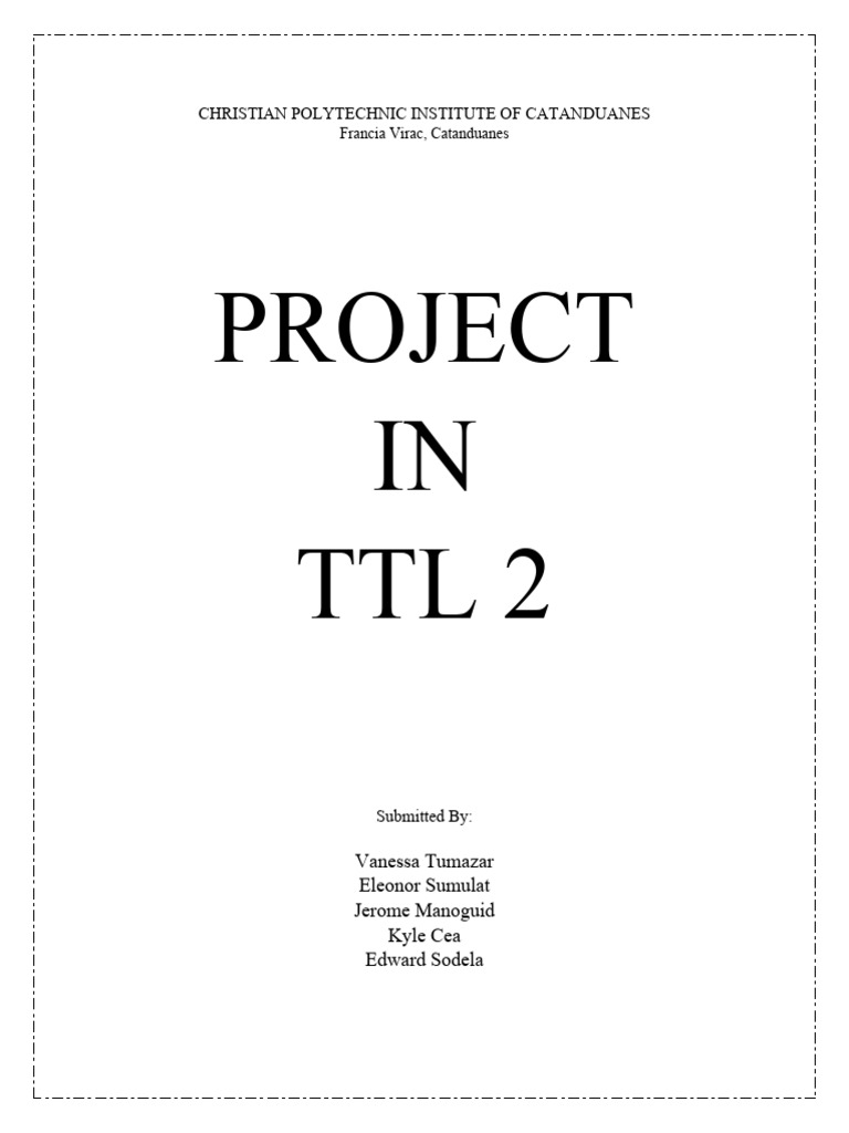Project in TTL 2 | PDF | Bamboo | Textiles