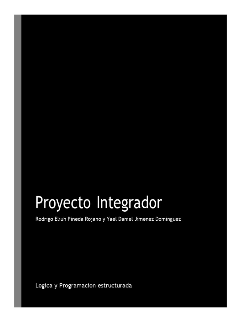 proyecto integrador etapa 1 A5 | PDF | Programación de computadoras | Software