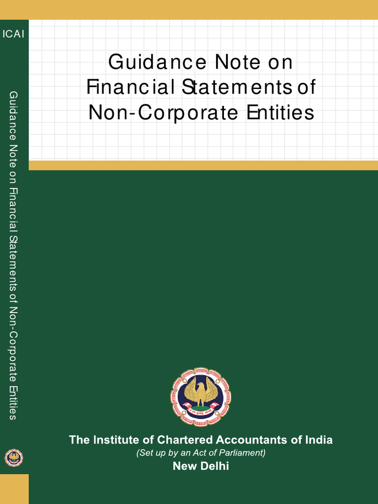 GN On FS of Non Corporate Entities | PDF | Balance Sheet | Income Statement