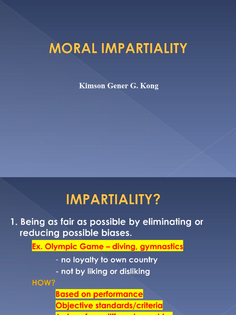 Moral Impartiality | PDF
