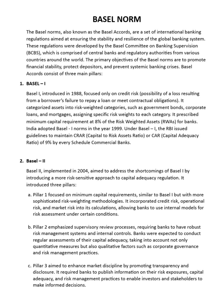 Fim - Basel Norms and Camel Rating | PDF | Basel Iii | Basel Ii