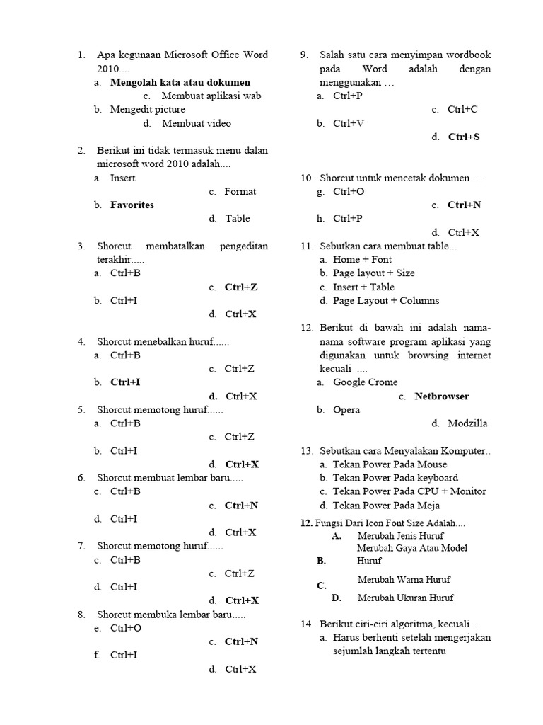 Informatik Kelas 1 Bro | PDF