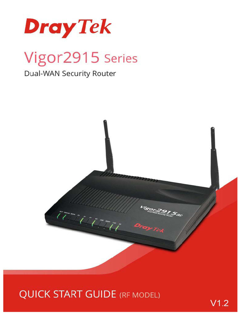 DrayTek QS Vigor2915 RF V1.2 | PDF | Mains Electricity | Computer Network