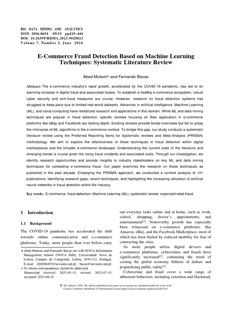 Paper f1 | PDF | Machine Learning | Systematic Review