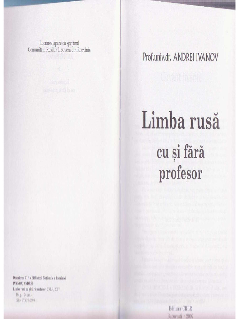 Limba Rusa Fara Profesor Alexei Ivanov | PDF