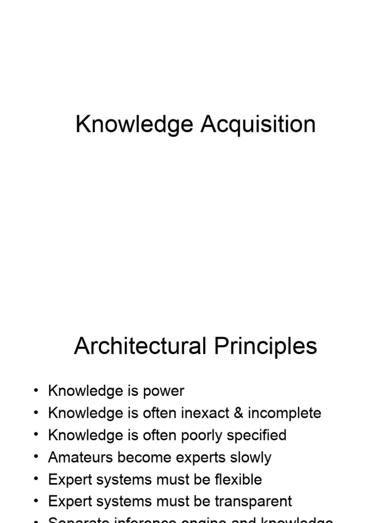Lec 5 | PDF | Knowledge | Expert