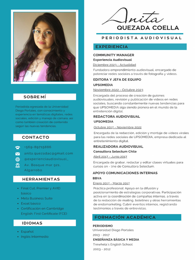 CV Anita Esperanza Quezada Coella | PDF
