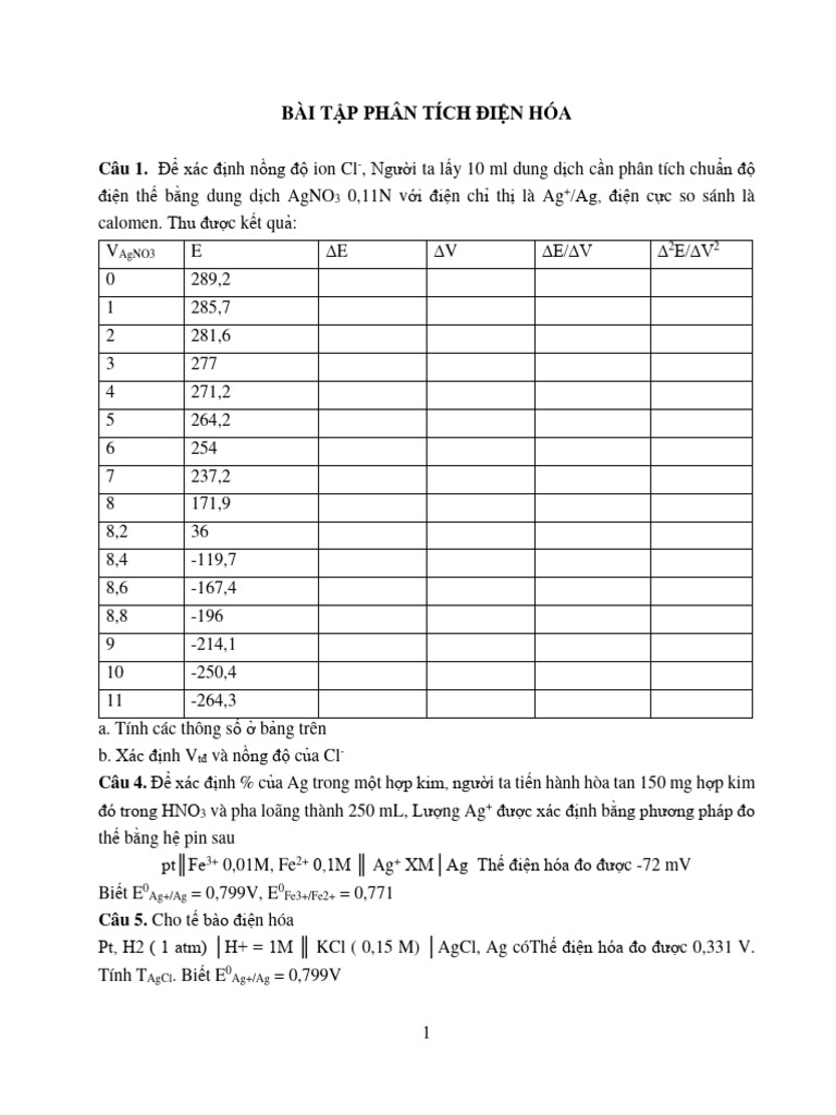 BT Phan Tich Dien Hoa | PDF