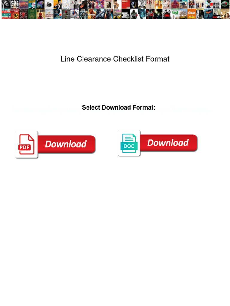 Line Clearance Checklist Format | PDF | Business | Computers