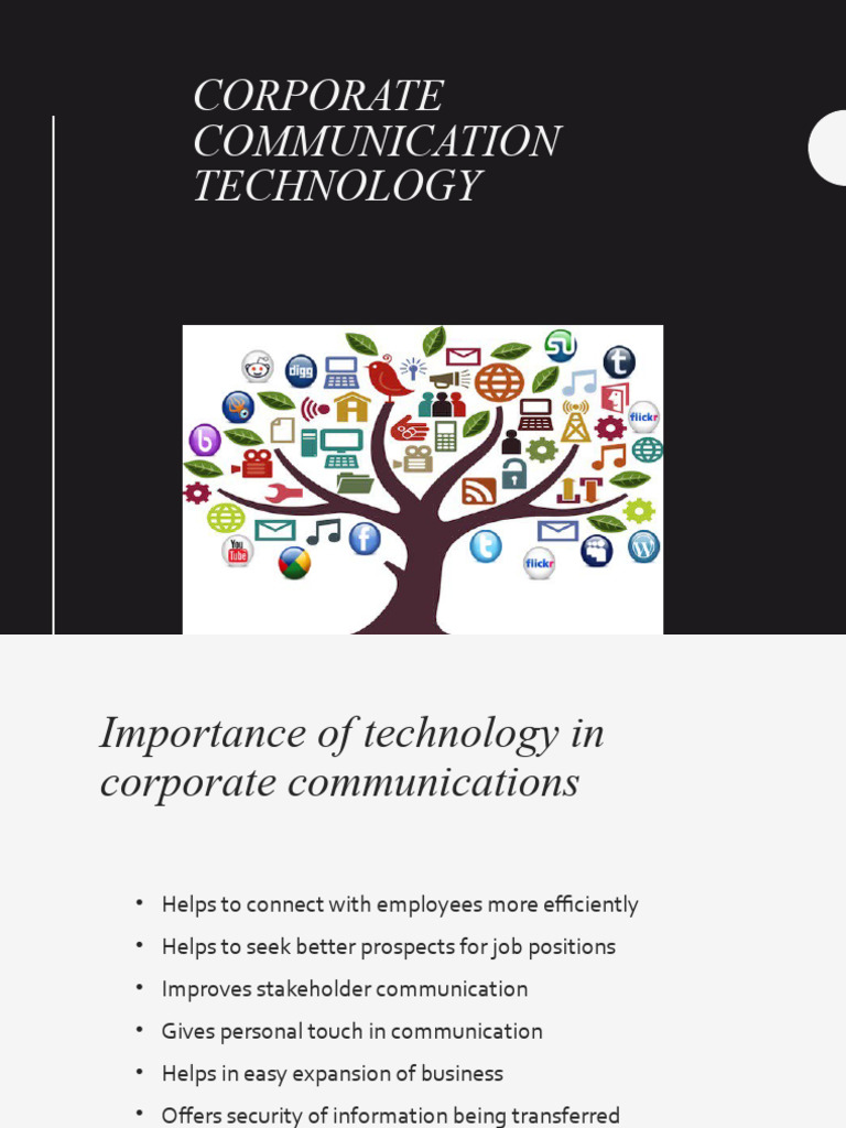 Technology in Corporate Communication | PDF | Mass Media | Popular Culture & Media Studies