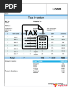 GST Cloth Invoice Template | PDF