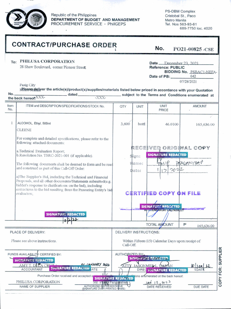 Proof of Delivery and Payment | PDF