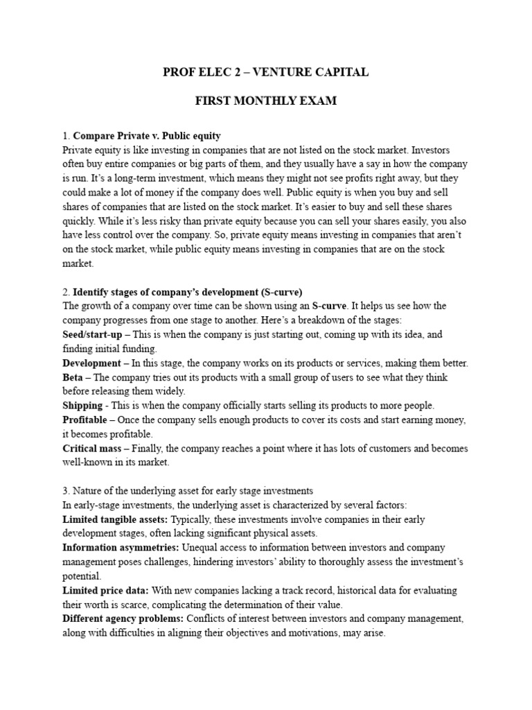 Venture Capital | PDF | Corporate Finance | Venture Capital