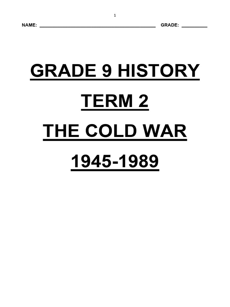 Cold-war-grade-9 | PDF | Atomic Bombings Of Hiroshima And Nagasaki ...