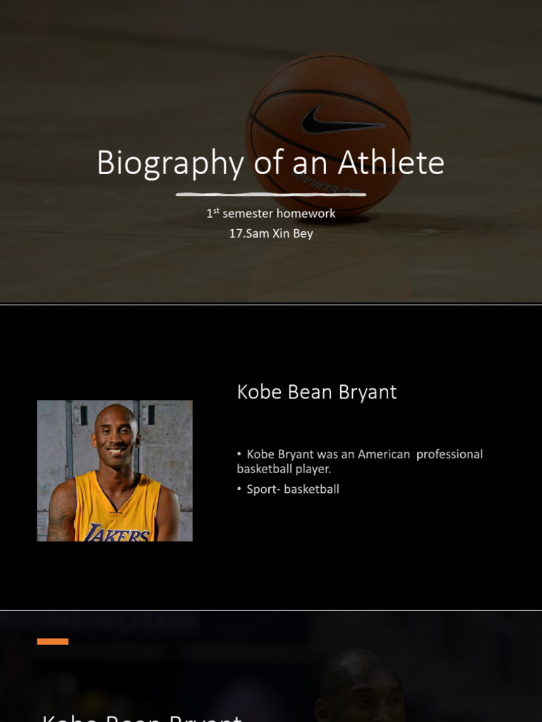 Biography of An Athlete | PDF | Kobe Bryant | Relocated National ...