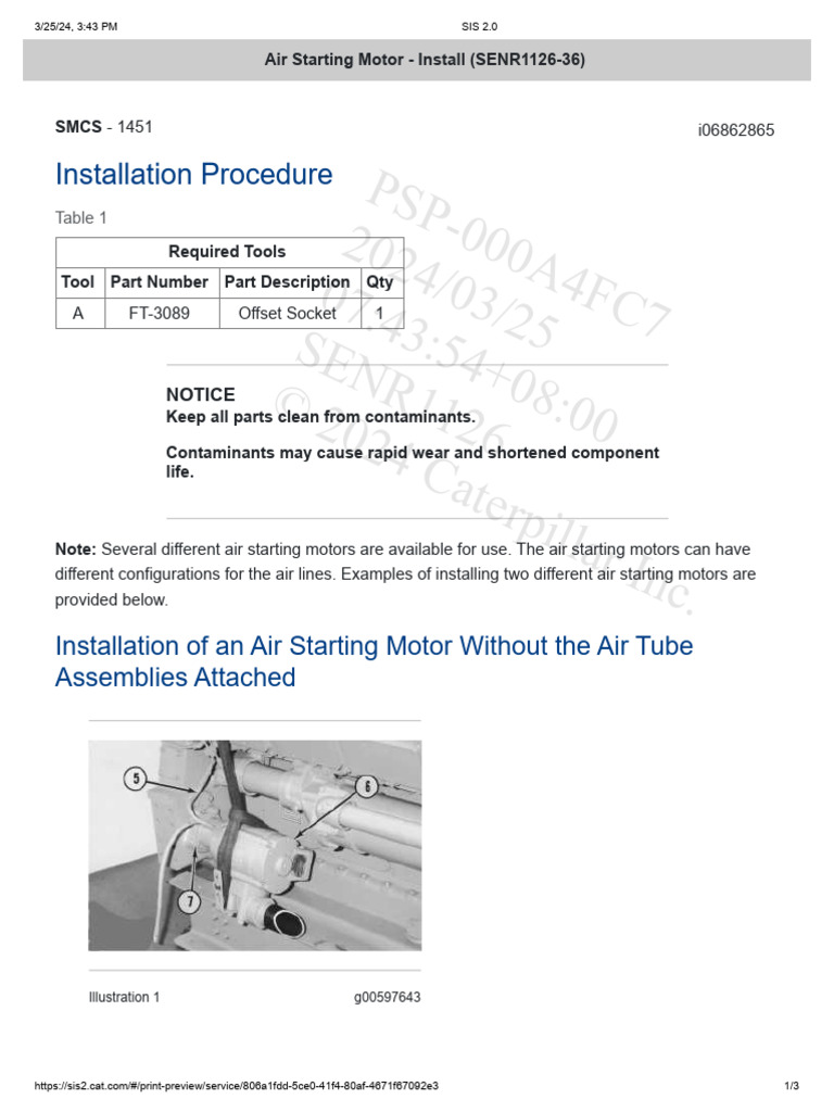 Air Starting Motor Installation Guide | PDF | Equipment | Manufactured ...