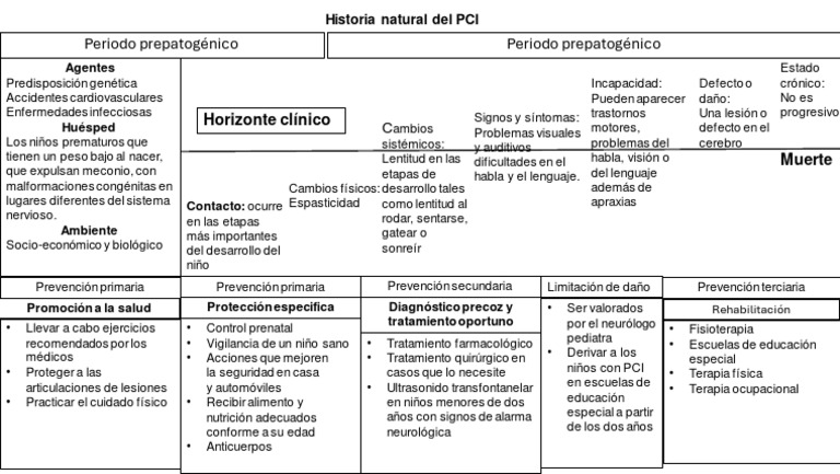 Historia Natural Pci | PDF | Neurología | Terapia física Historia Natural Pci | PDF | Neurología | Terapia física