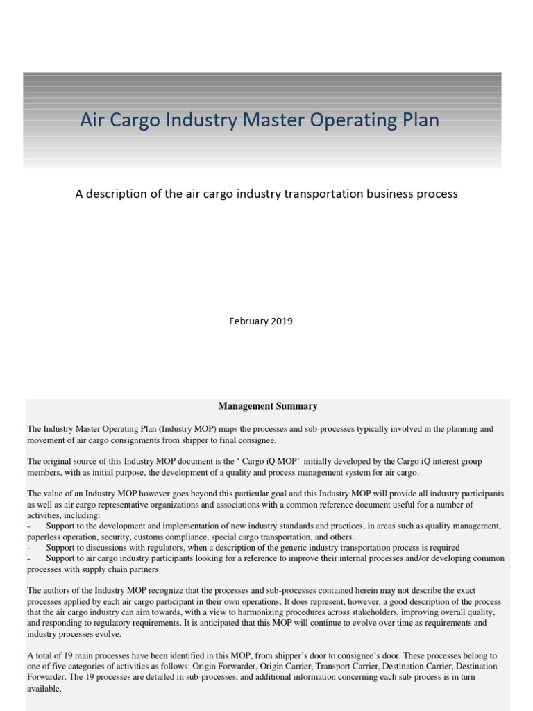 Iata Mop | PDF | Cargo | Freight Transport