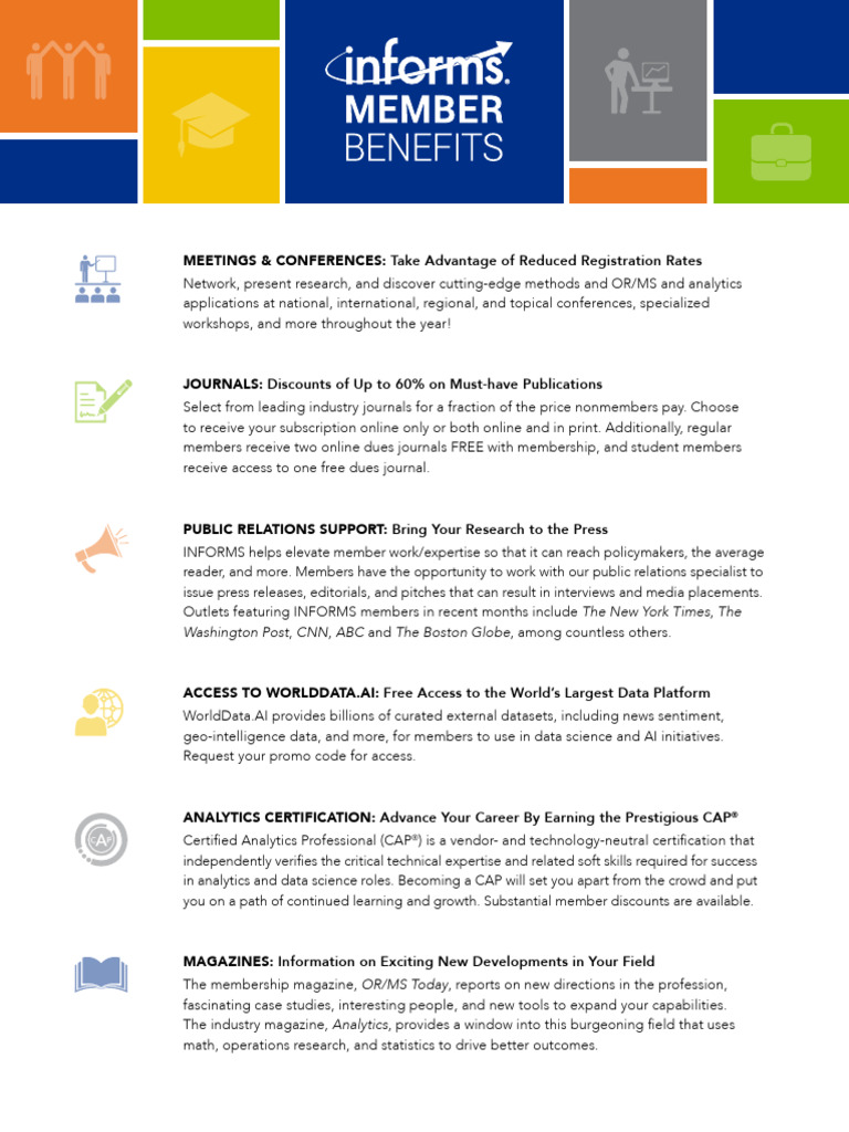 INFORMS Member Benefits | Download Free PDF | Analytics | Artificial ...