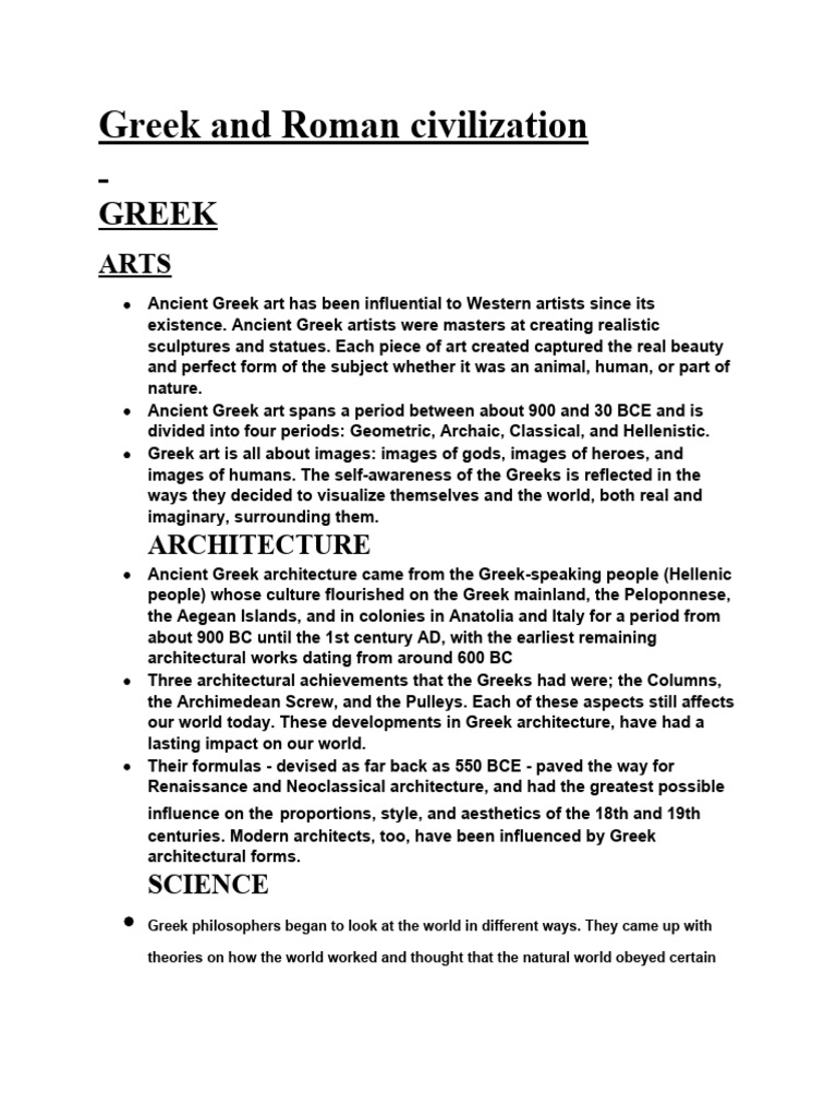 Greek and Roman Civilization | PDF | Greeks | Ancient Greece