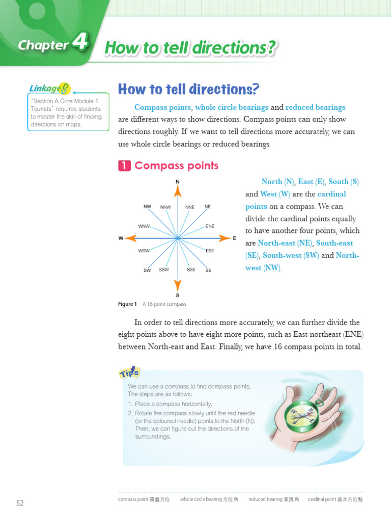 Chapter 4 How To Tell Directions - (With Integrated Exercise 1) | PDF ...