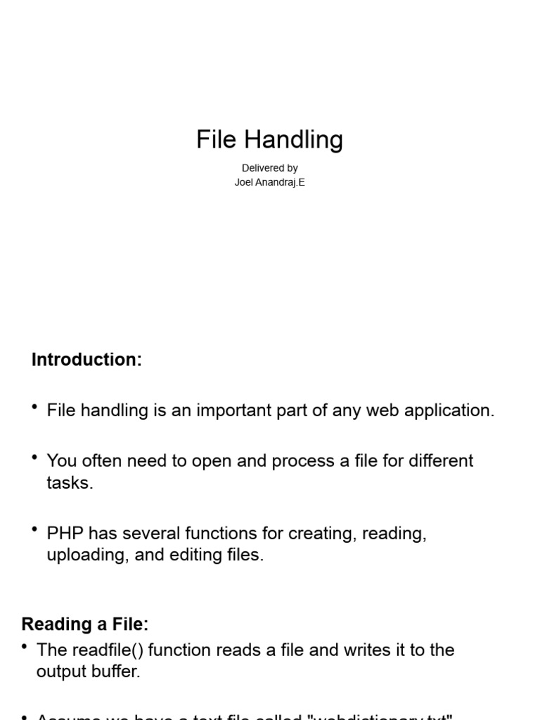 File Handling | PDF