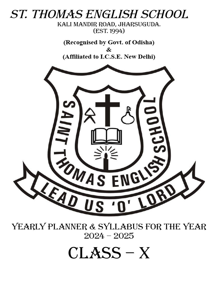 Class X Syllabus & Planner 2024-25 | PDF | Supply (Economics ...